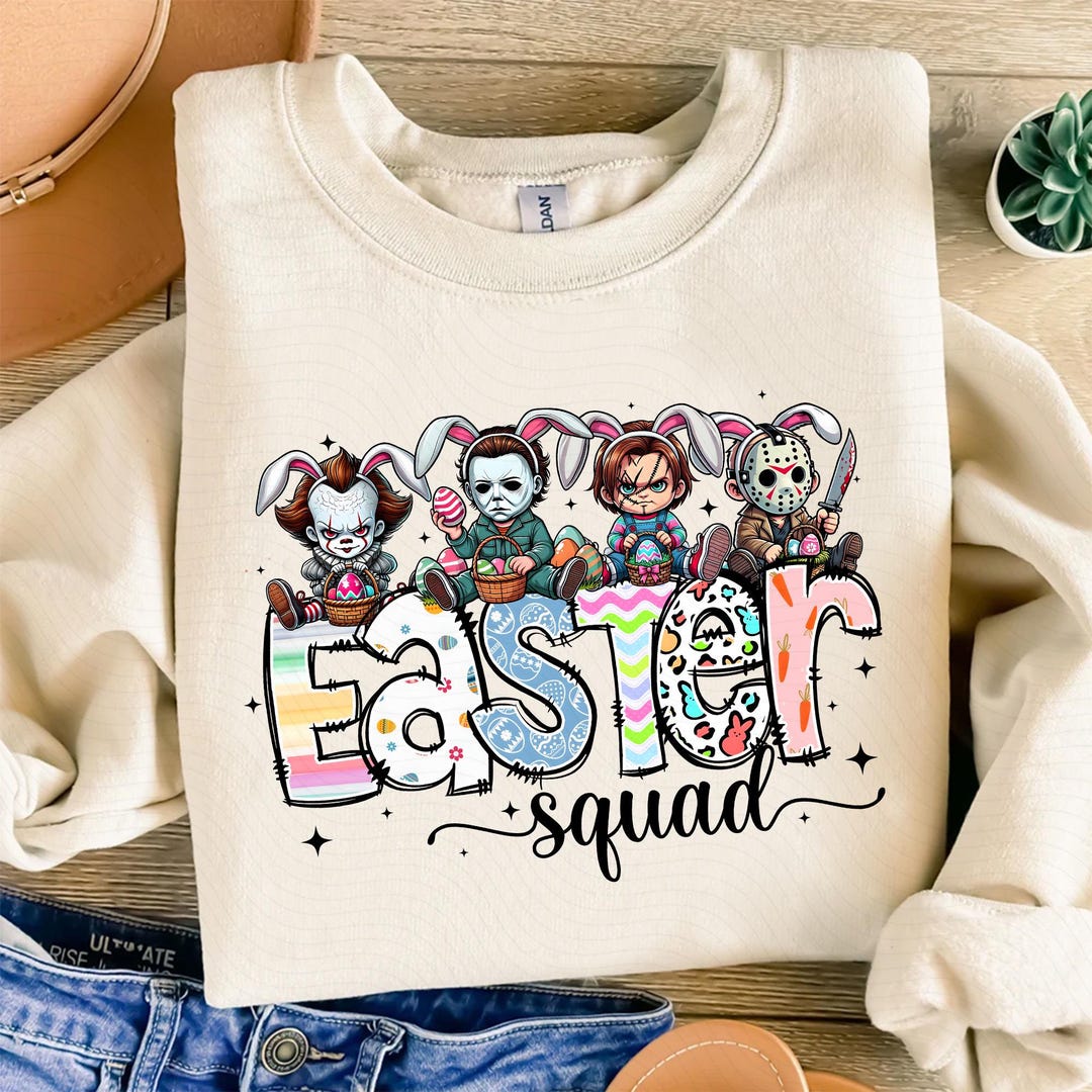 Killer Easter Squad Png, Horror Easter Png, Happy Easter Day Png, Funny ...