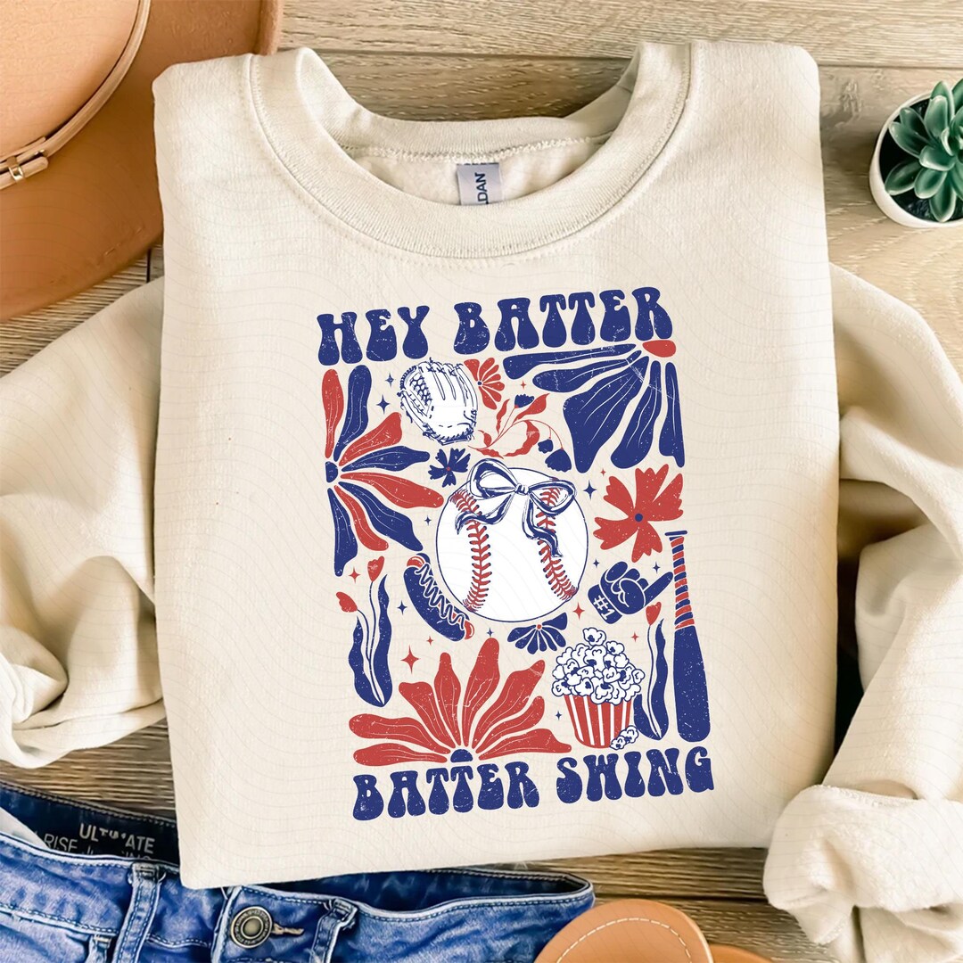 Baseball Game Day Boho Png, Baseball Batter Batter Swing Png, Baseball ...
