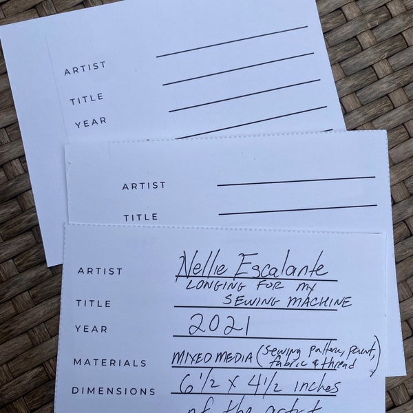 Art Show Cards for Paintings - Etsy