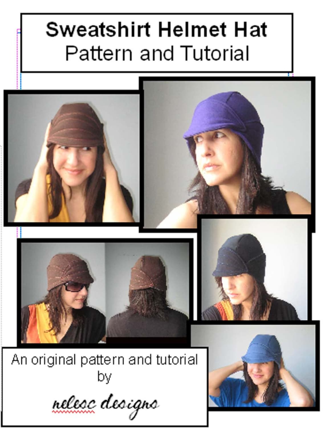 Helmet Hat PDF Sewing Pattern, PDF Tutorial, Sweatshirt Hat, T Shirt ...