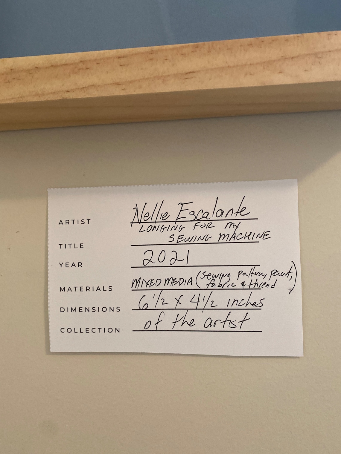 Art Exhibition Label Printable: Artwork Information Cards (digital ...