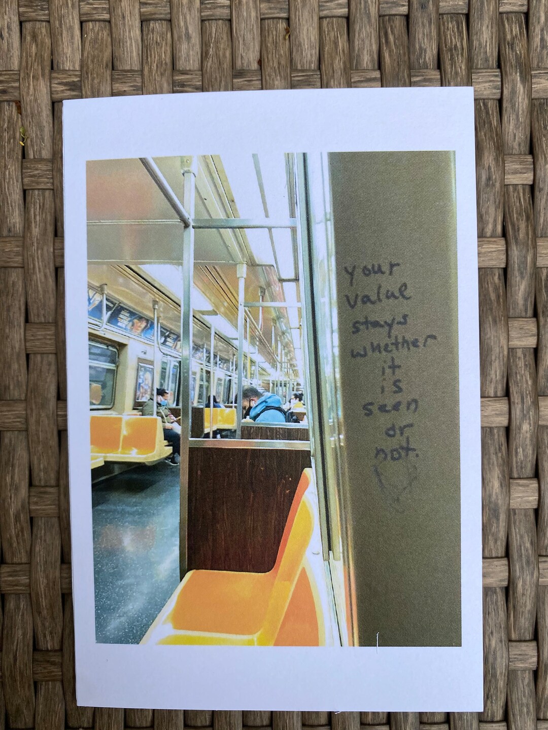 Poem on the Subway Greeting Card, Graffiti, NYC Bronx Train, Greeting ...