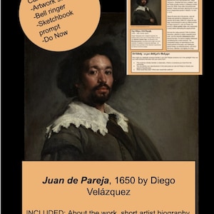 Juan De Pareja, Lesson Plan, Artwork Study, Diego Velazquez Art Lesson ...
