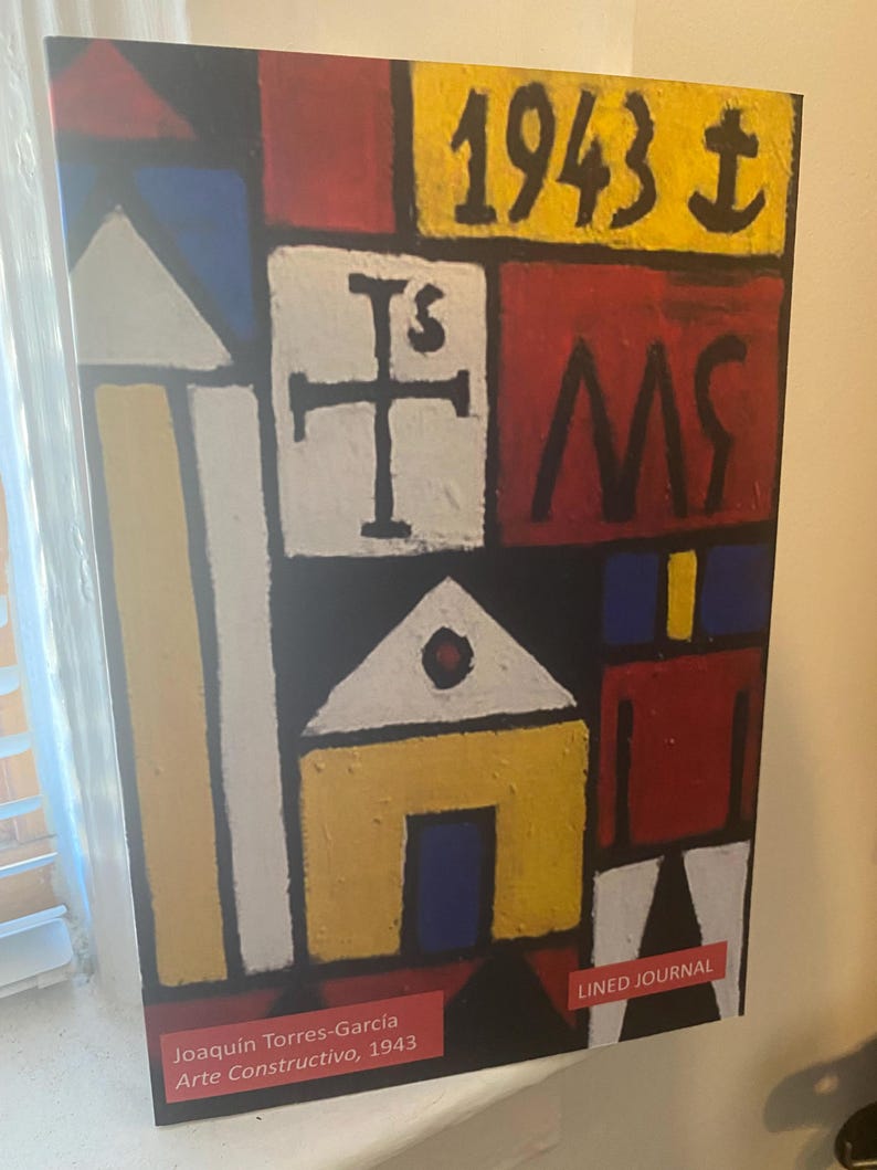 Joaquín Torres-garcía Lined Journal: Arte Constructivo Cover, Notebook ...