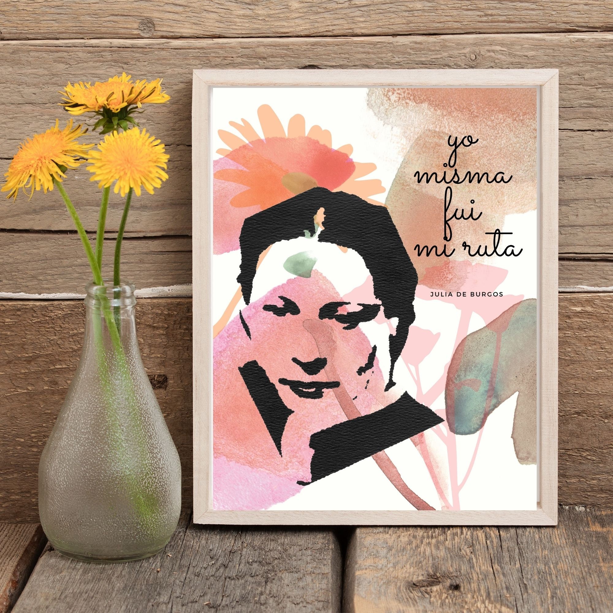 Julia De Burgos Quote Printable Wall Art, Puerto Rican Poet Art for the ...