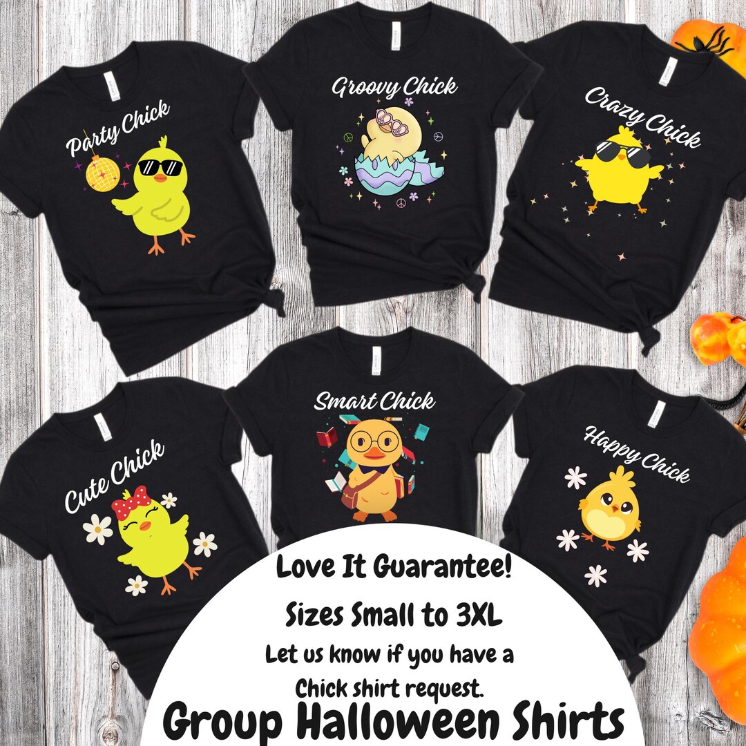 Group Halloween Shirts, Funny Matching Costume Shirts, Party Chick ...
