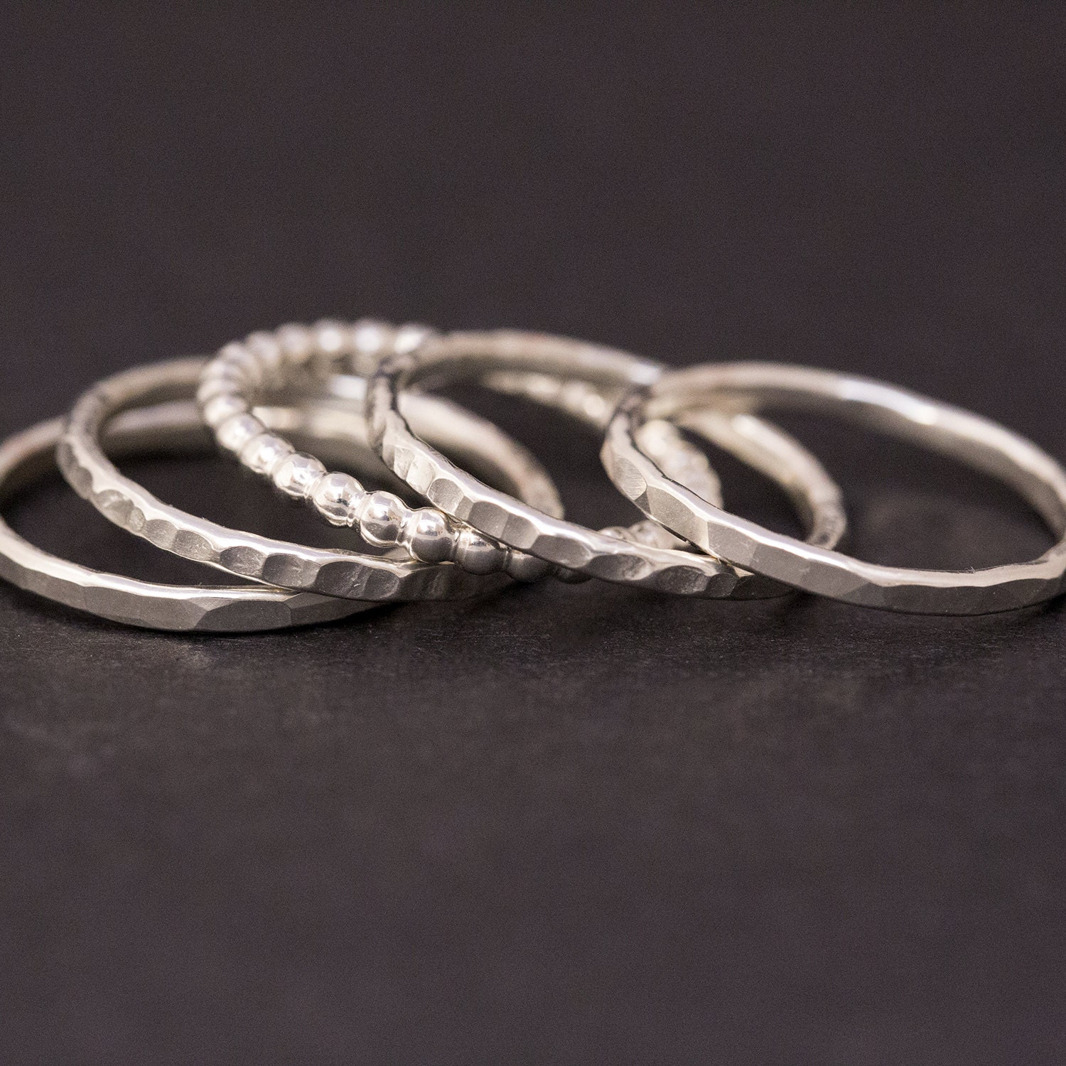 Sterling Silver Rings Silver Rings Stacking Rings Set - Etsy