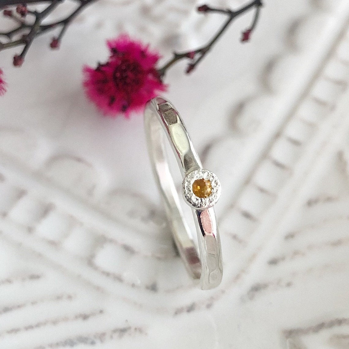 Sterling Silver Citrine Ring Citrine Rings for Women - Etsy