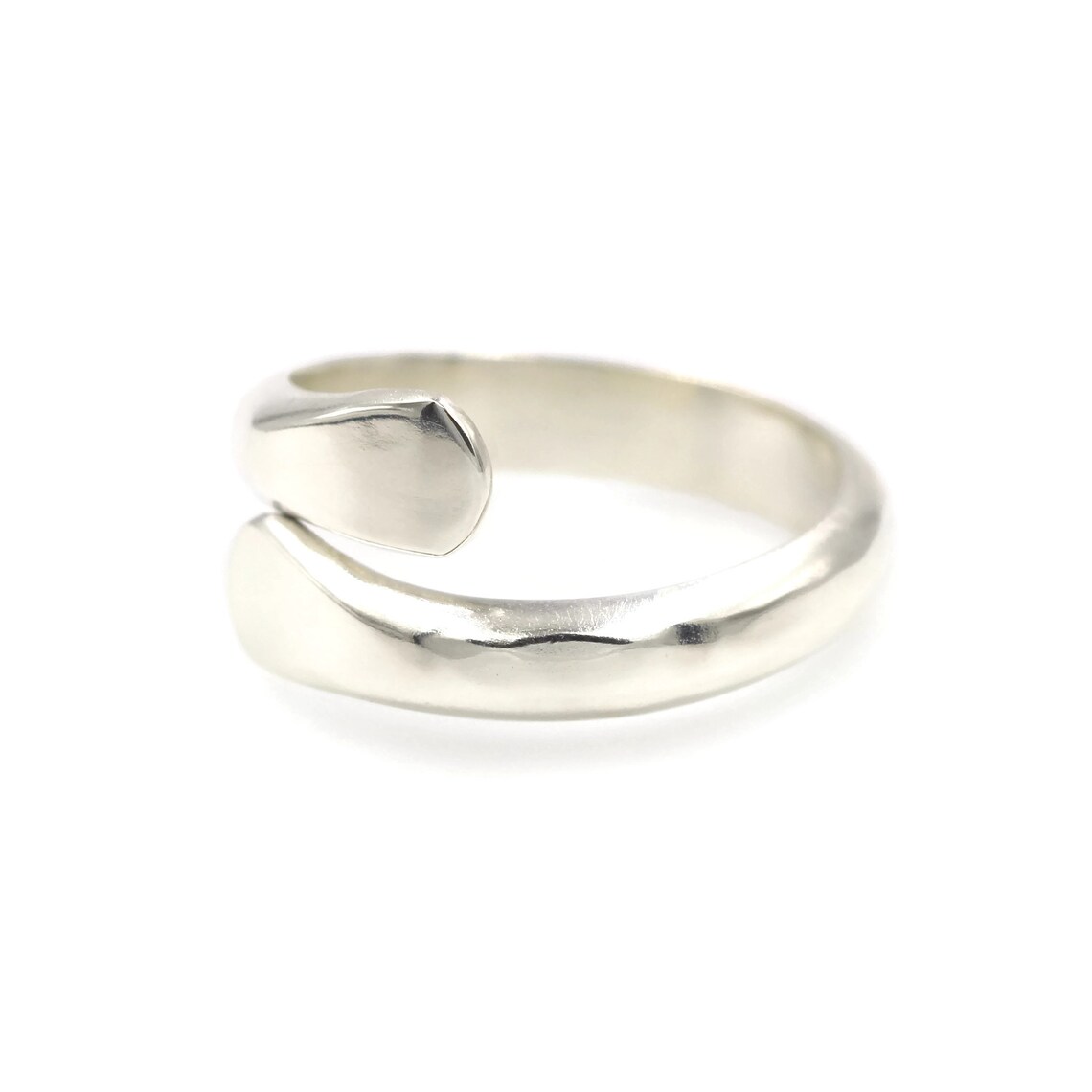 Mens Rustic Thumb Ring, Sterling Silver Rings for Men, Unique Hammered ...