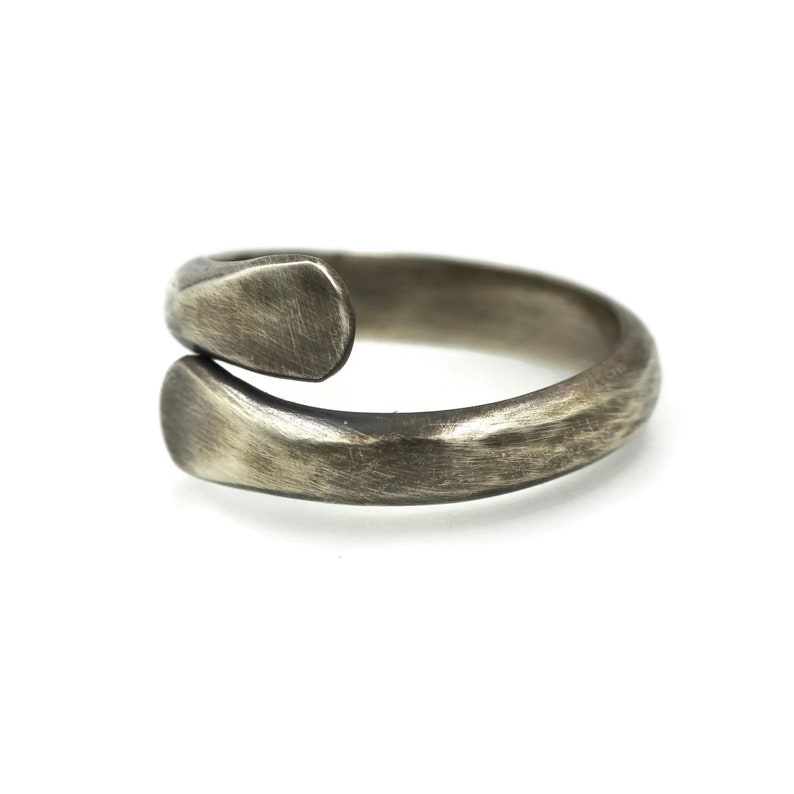 Mens Rustic Thumb Ring, Sterling Silver Rings for Men, Unique Hammered ...