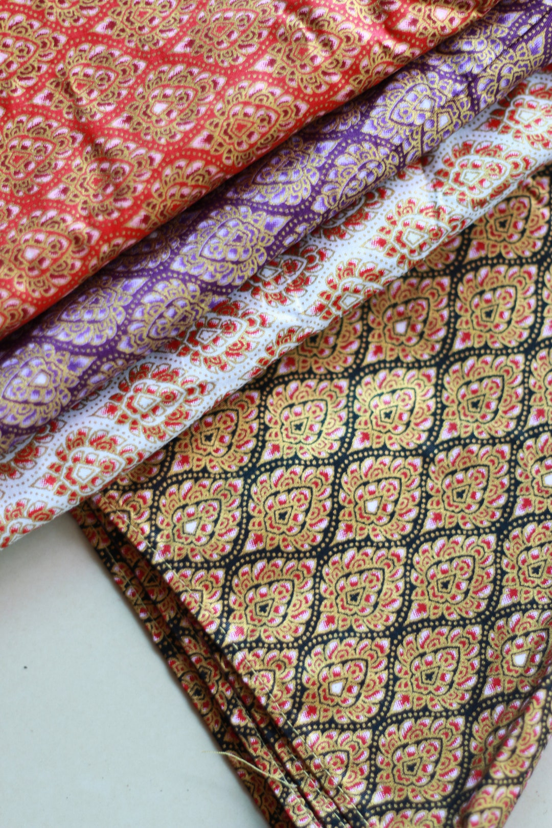 Made-to-order Dark Purple and Gold Color Thai Parasol Size M - Etsy