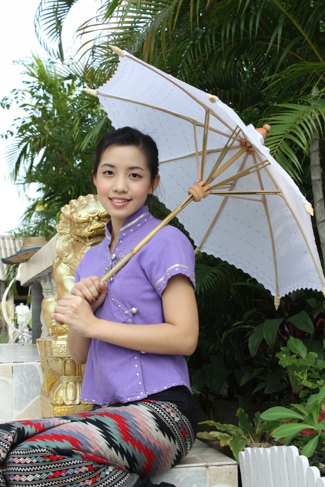 Pre-order WHITE THAI PARASOL Size M - Etsy