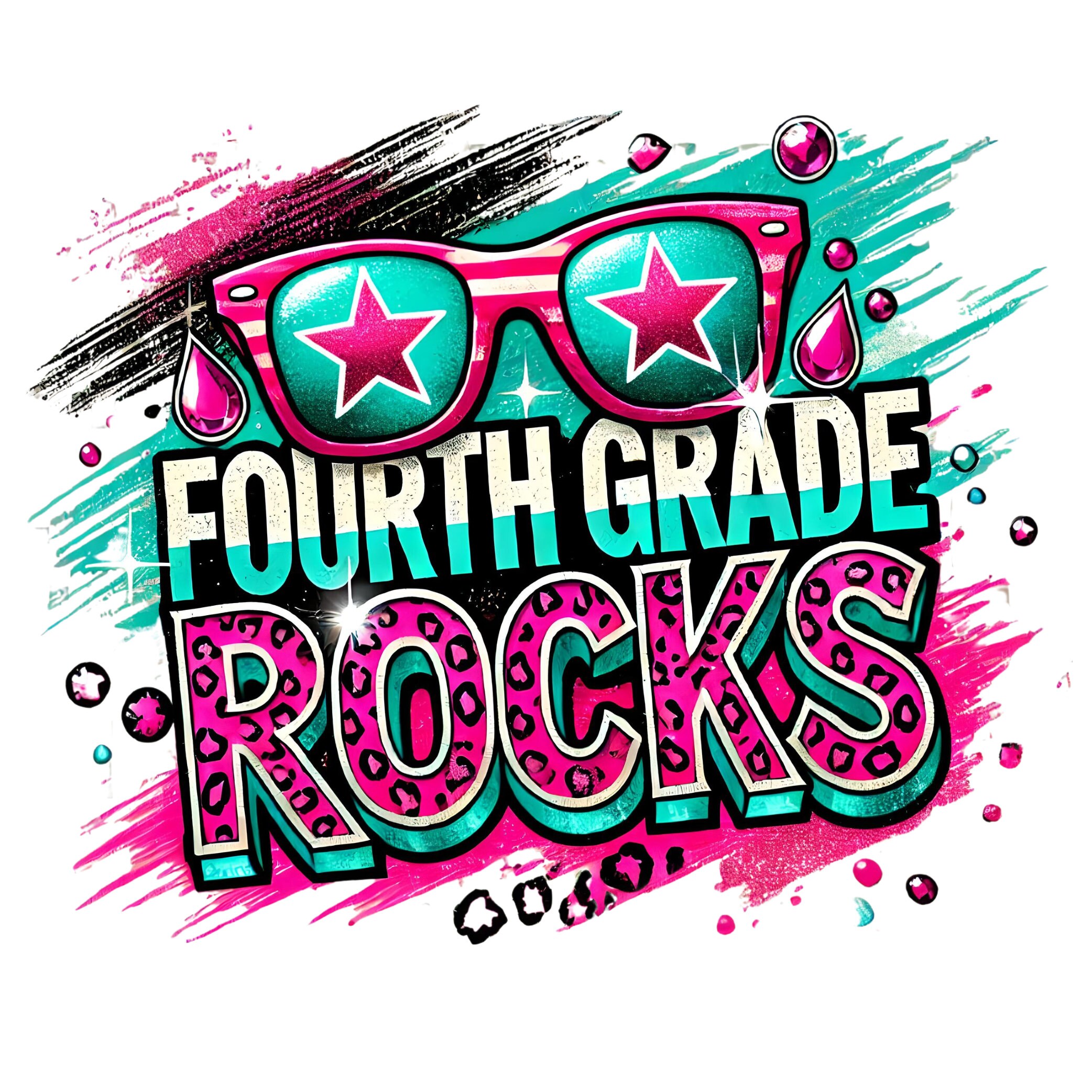 Fourth Grade Rocks PNG, School PNG, Kids PNG, Fourth Grade Sublimation ...