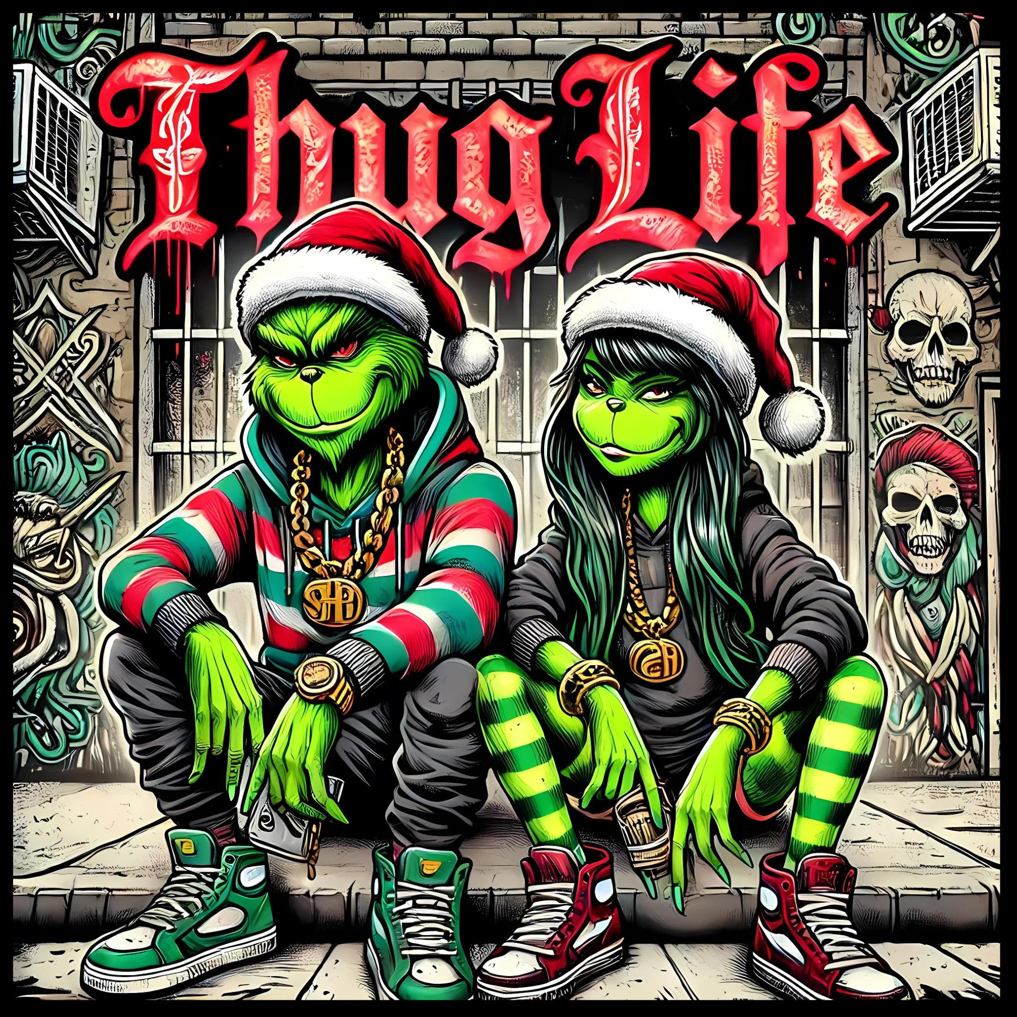 Thug Life Grinch Clipart, Grinch Christmas Clipart, Grinch Christmas Png, Grinch PNG, Grinch ...