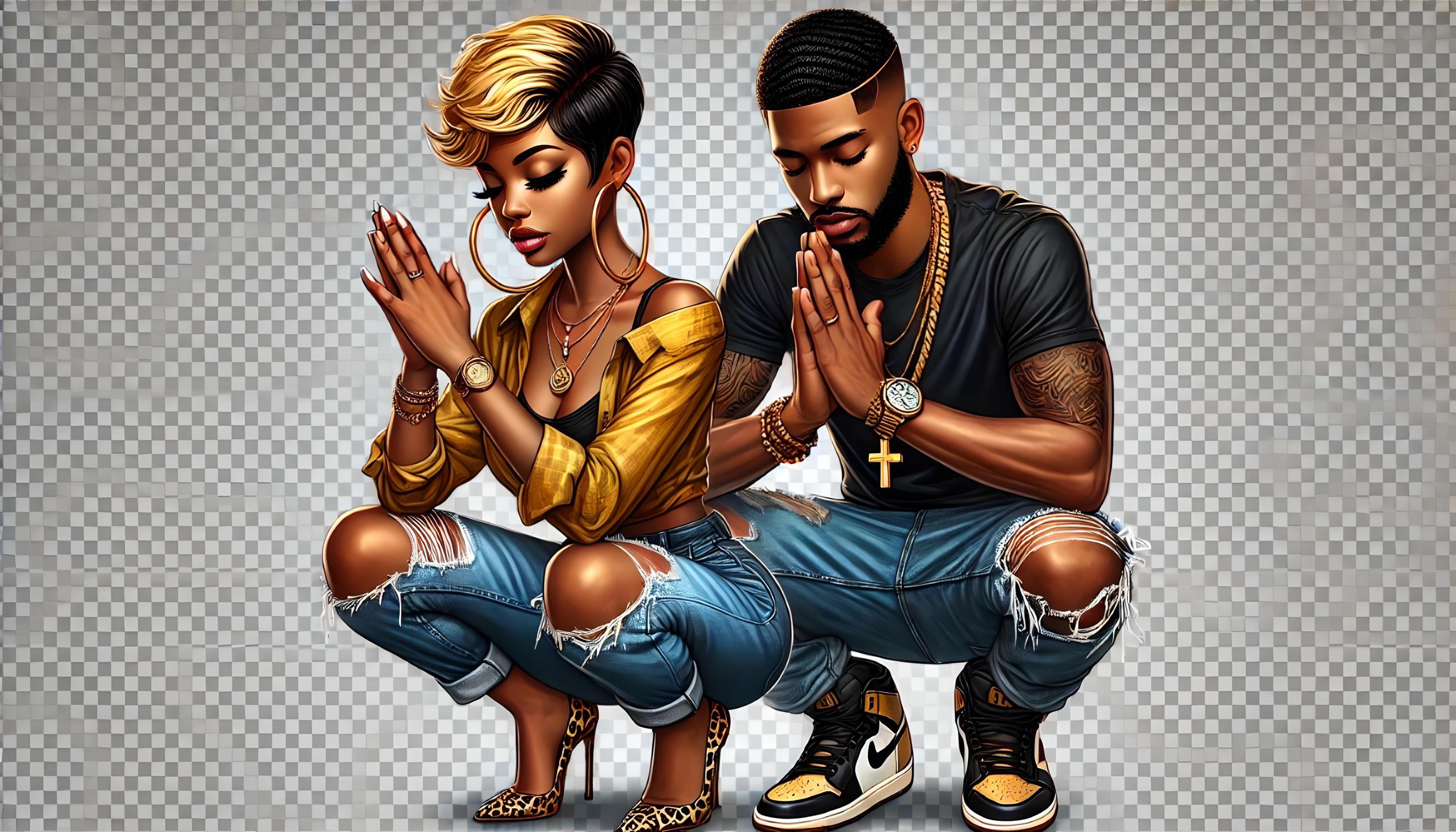 Couples Pray Together PNG, Couples That Pray Together PNG, Sublimation ...