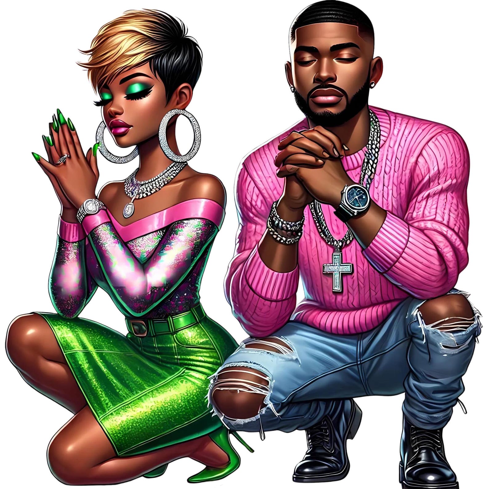 36 Praying Couples Bundle, Couples That Pray Together Clipart, Praying ...