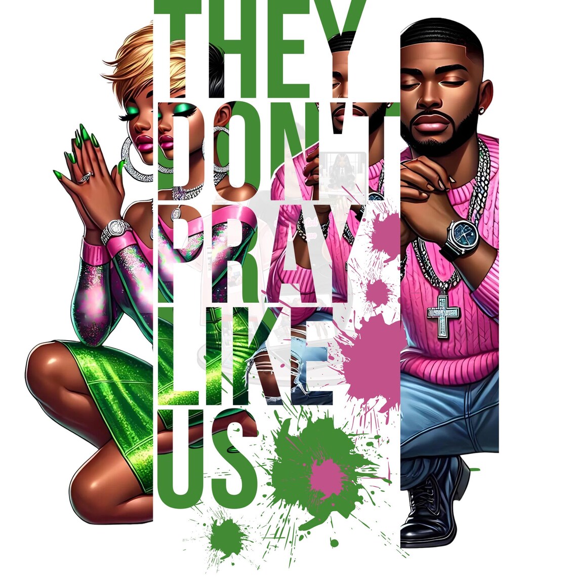 Couple Praying Clipart, They Don't Pray Like Us Clipart, Praying ...