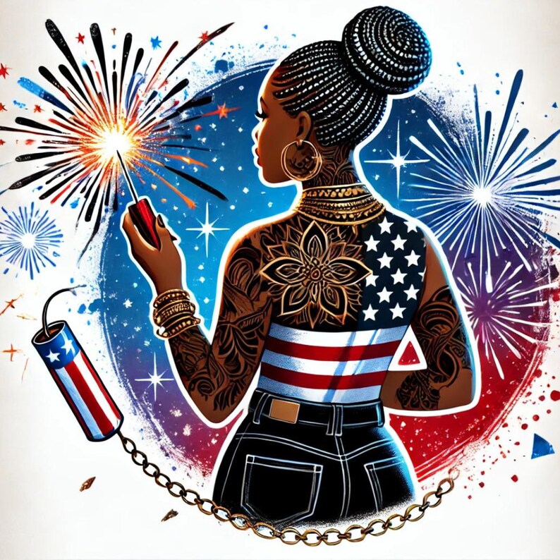 Fourth of July PNG Bundle, Black Women Clipart, Black Men Clipart ...
