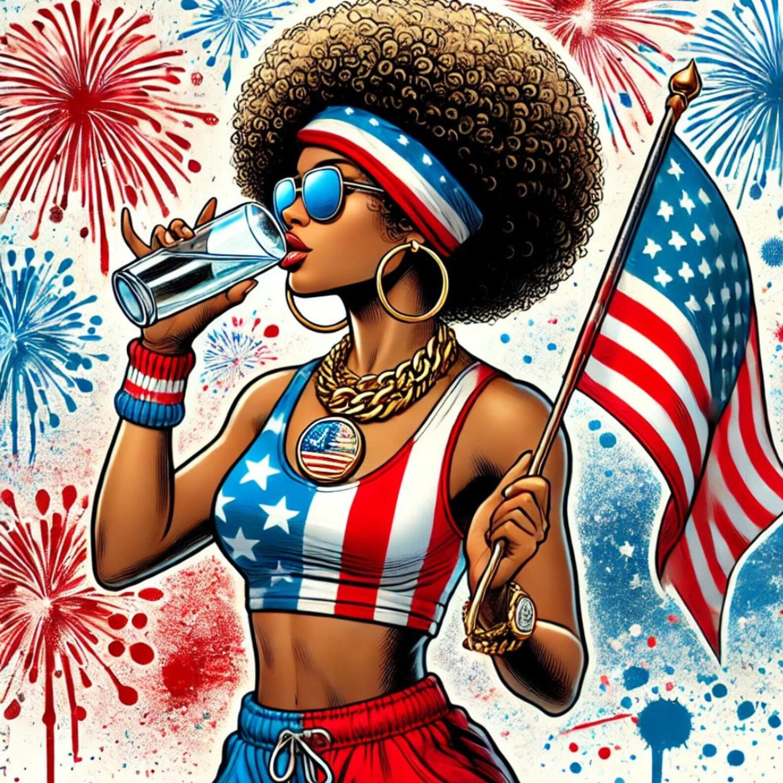 Fourth of July PNG Bundle, Black Women Clipart, Black Men Clipart ...