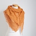 Crochet Shawl, Orange Shawl, Orange Lace Shawl, Lace Crochet Shawl ...