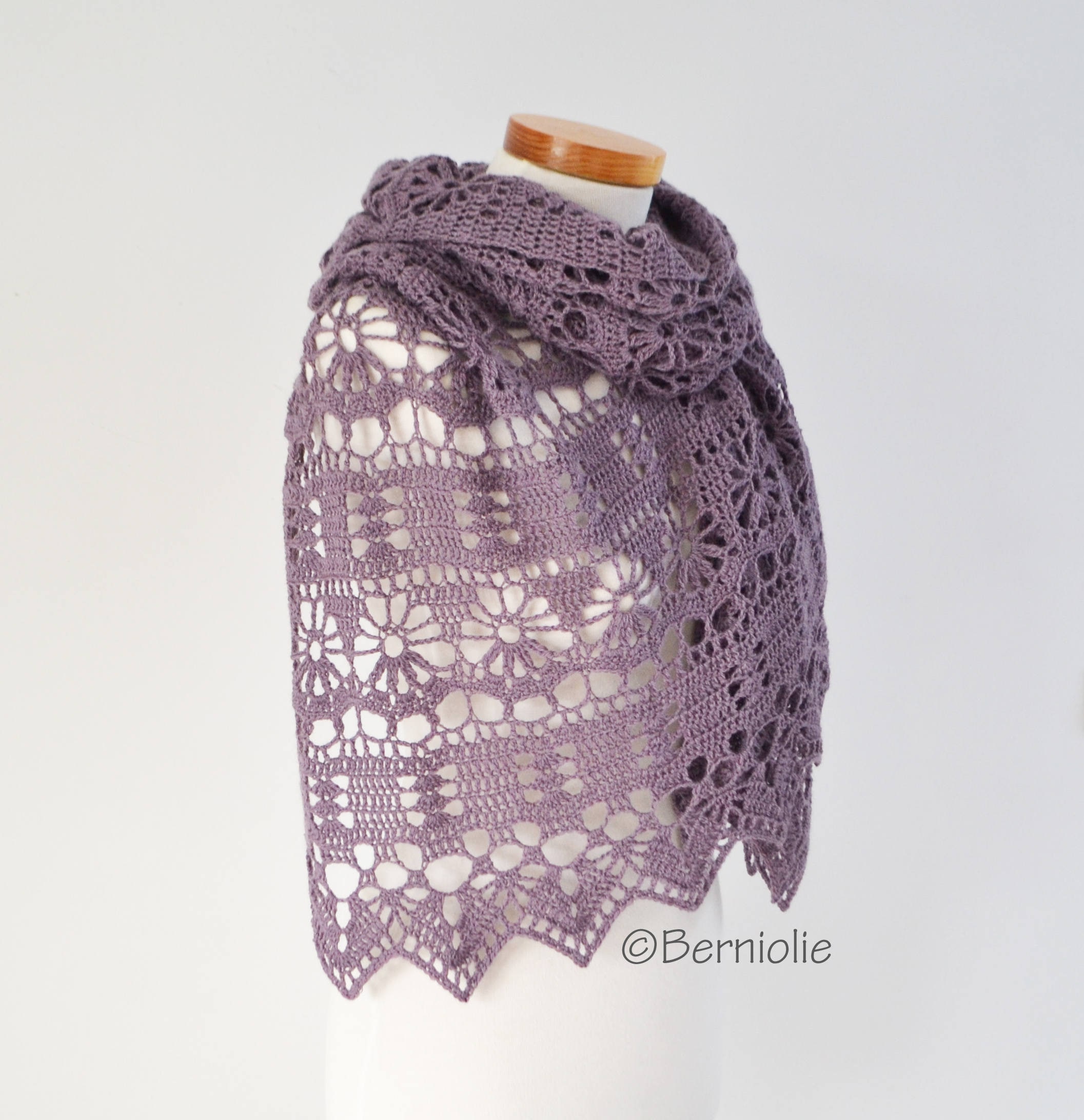 Crochet Shawl, Amethyst, Purple, Q583 - Etsy