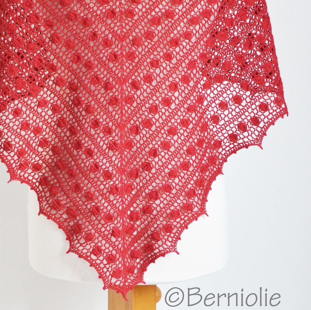 Crochet Shawl Red Shawl Red Lace Shawl Lace Crochet Shawl - Etsy
