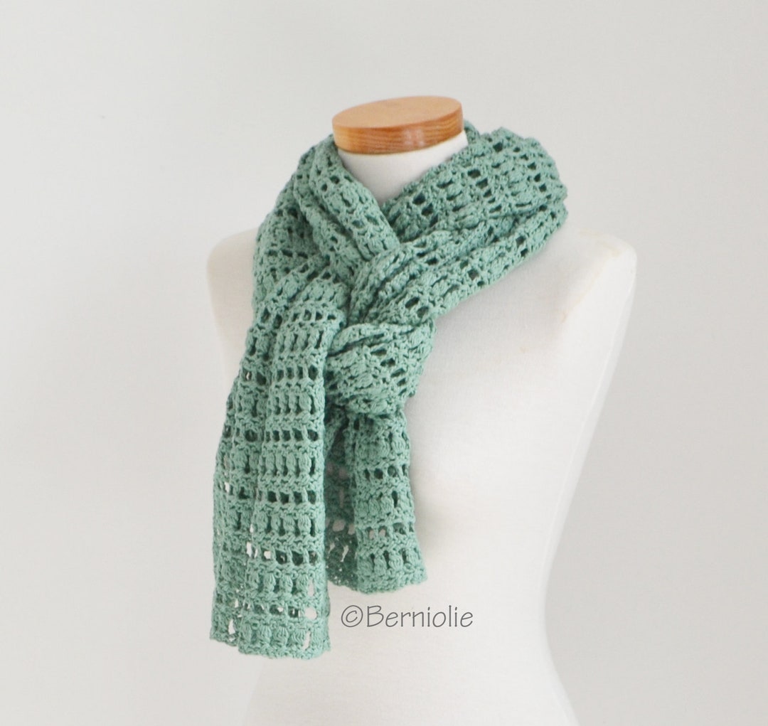Crochet Shawl, Rectangle, Green Shawl, Lace Scarf, Green Scarf, READY ...