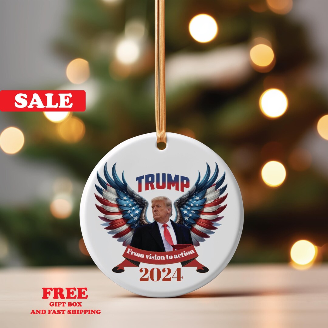 Donald Trump 2024 Ceramic Ornament: Political Christmas Tree Decor - Etsy