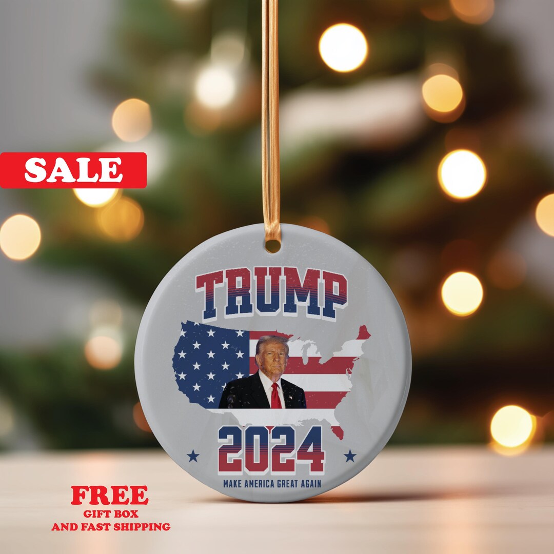 Donald Trump 2024, Christmas Tree Decor, Political Trends, Ceramic ...