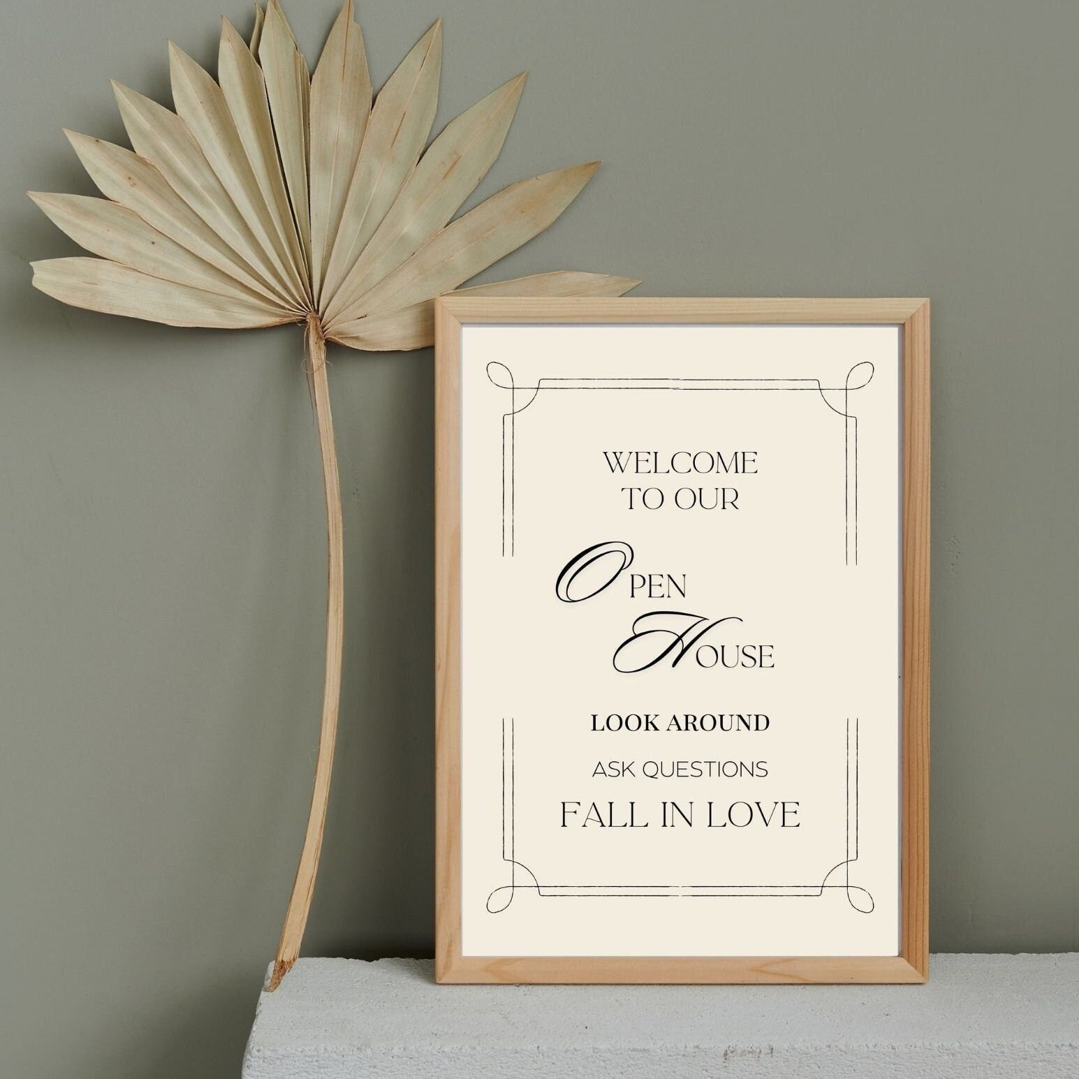 Elegant Luxury Open House Welcome Sign - Etsy