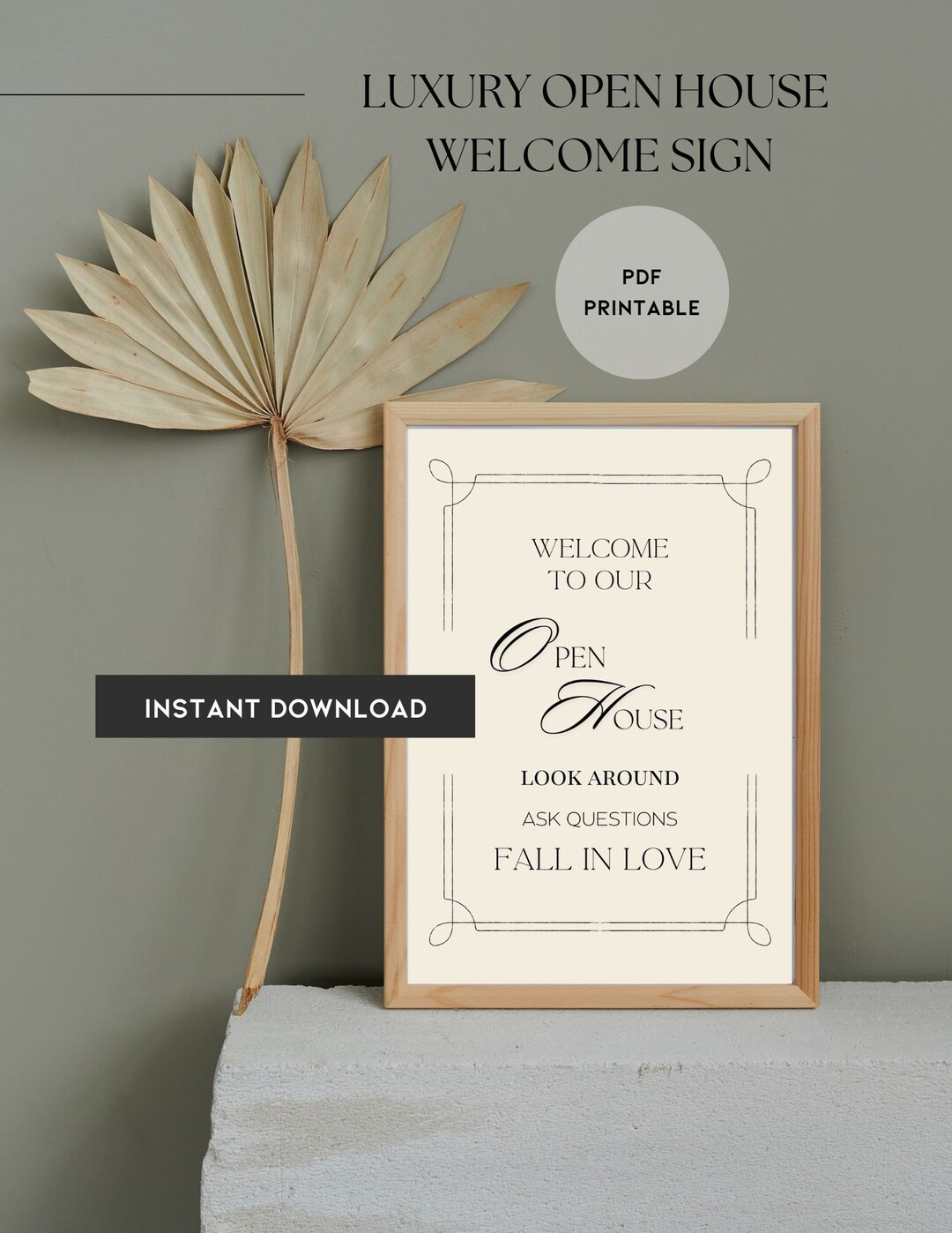 Elegant Luxury Open House Welcome Sign - Etsy