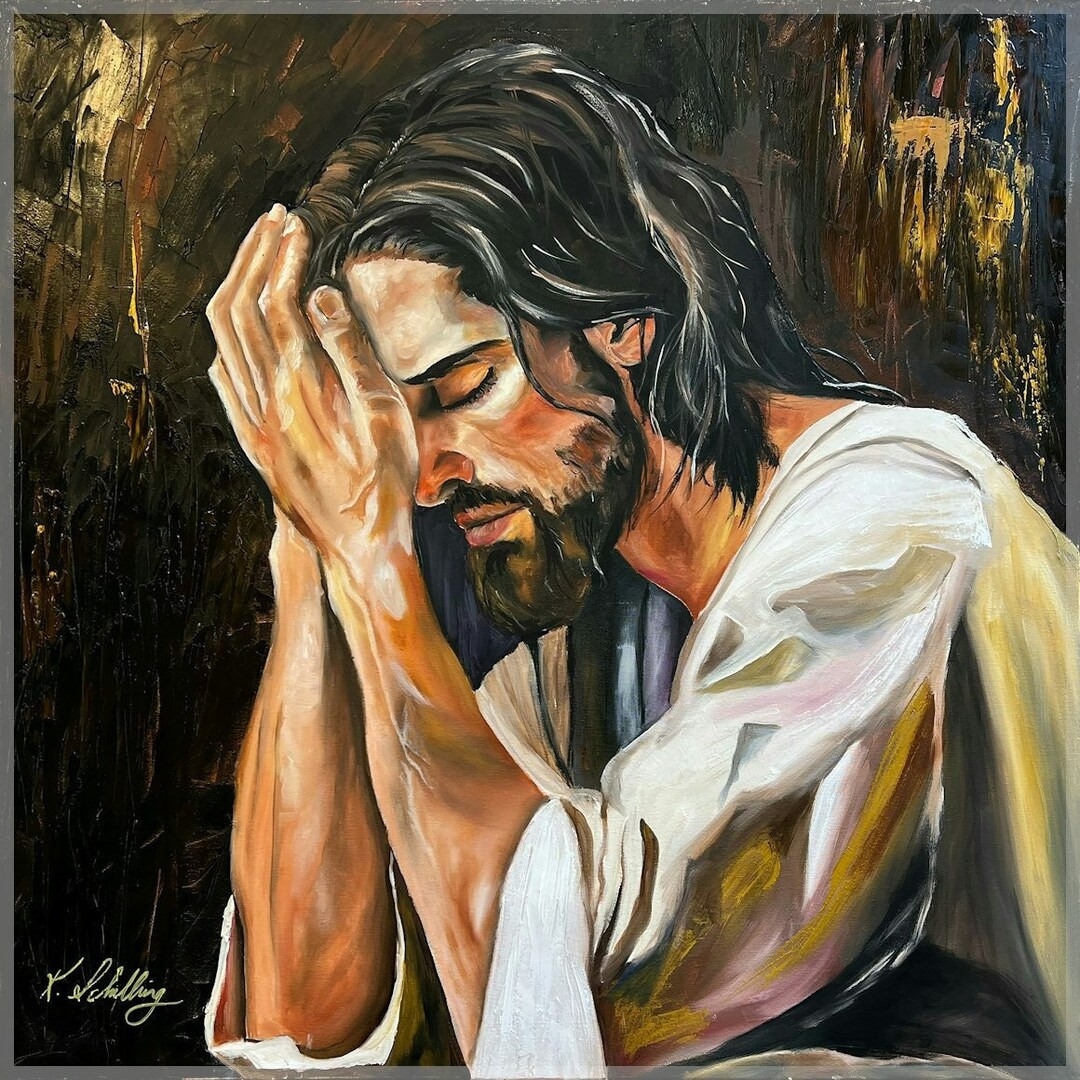 Contemplation, of the 100 Faces of Jesus - Etsy