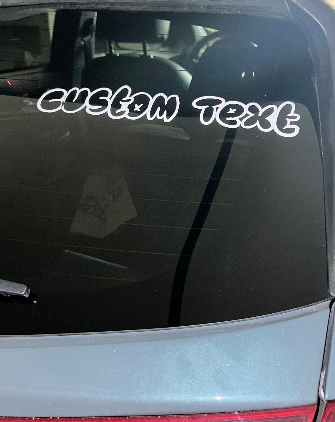 Custom Text Car Decal Sticker - Etsy