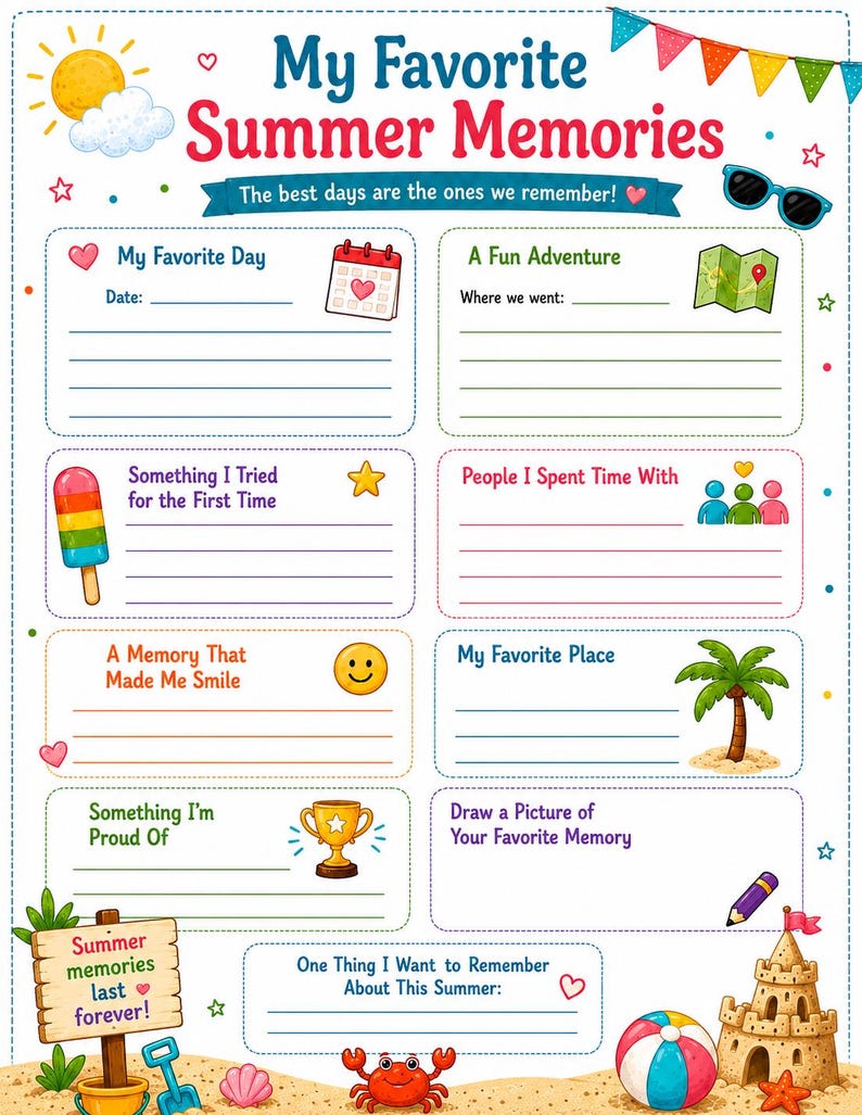 Summer Screen Time Tracker Bundle for Kids Ages 6-12 (digital Download ...