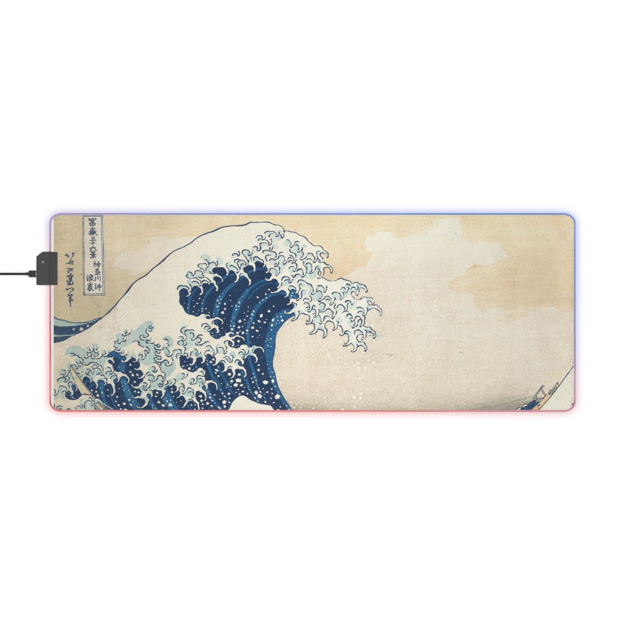 The Great Wave off Kanagawa LED Mouse Pad - Etsy