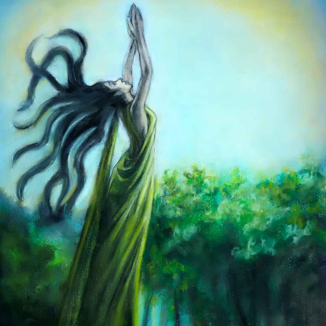 Dryad Art Print: Twilight Nymph, Enchanted Forest Giclée - Etsy