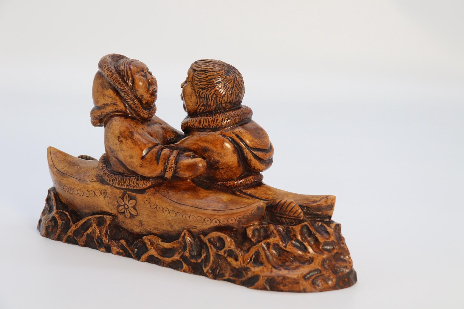 Vintage Canadian Inuit Folk Art Hand Made Wood Carving Circa 1930 - Etsy