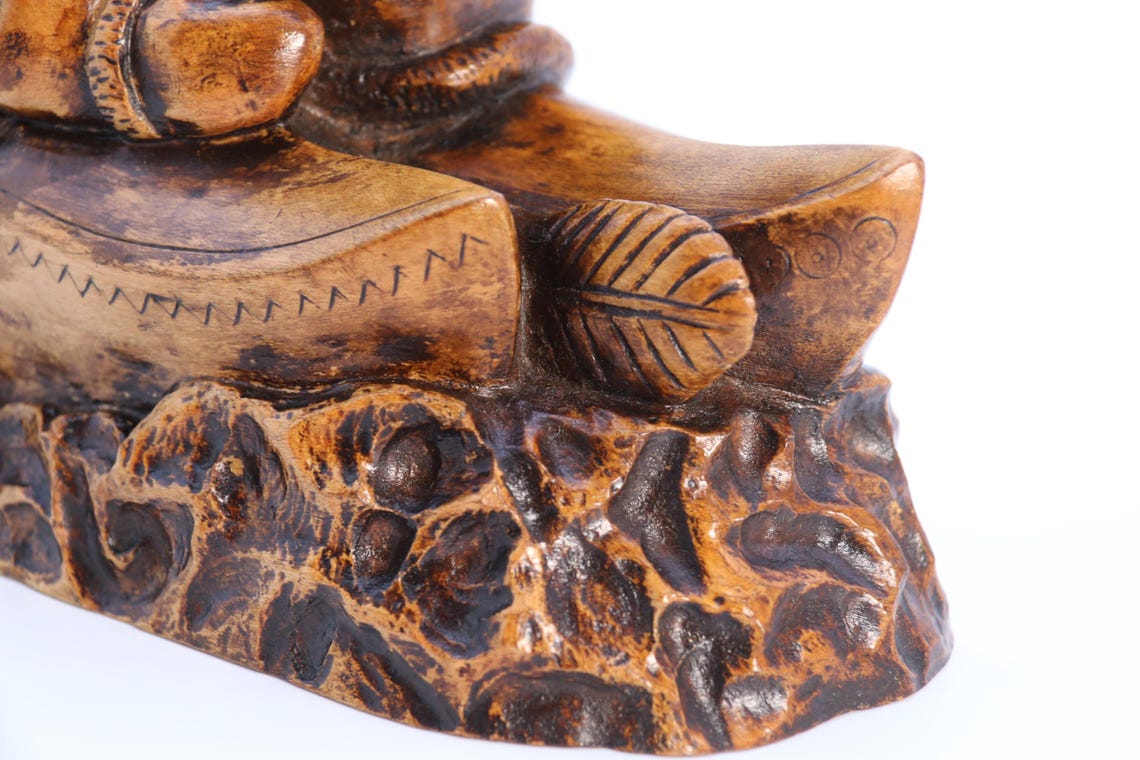 Vintage Canadian Inuit Folk Art Hand Made Wood Carving Circa 1930 - Etsy