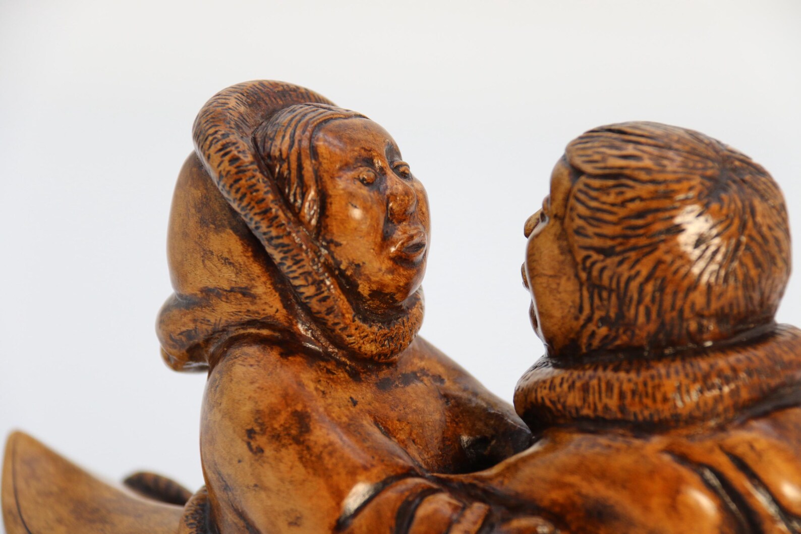 Vintage Canadian Inuit Folk Art Hand Made Wood Carving Circa 1930 - Etsy