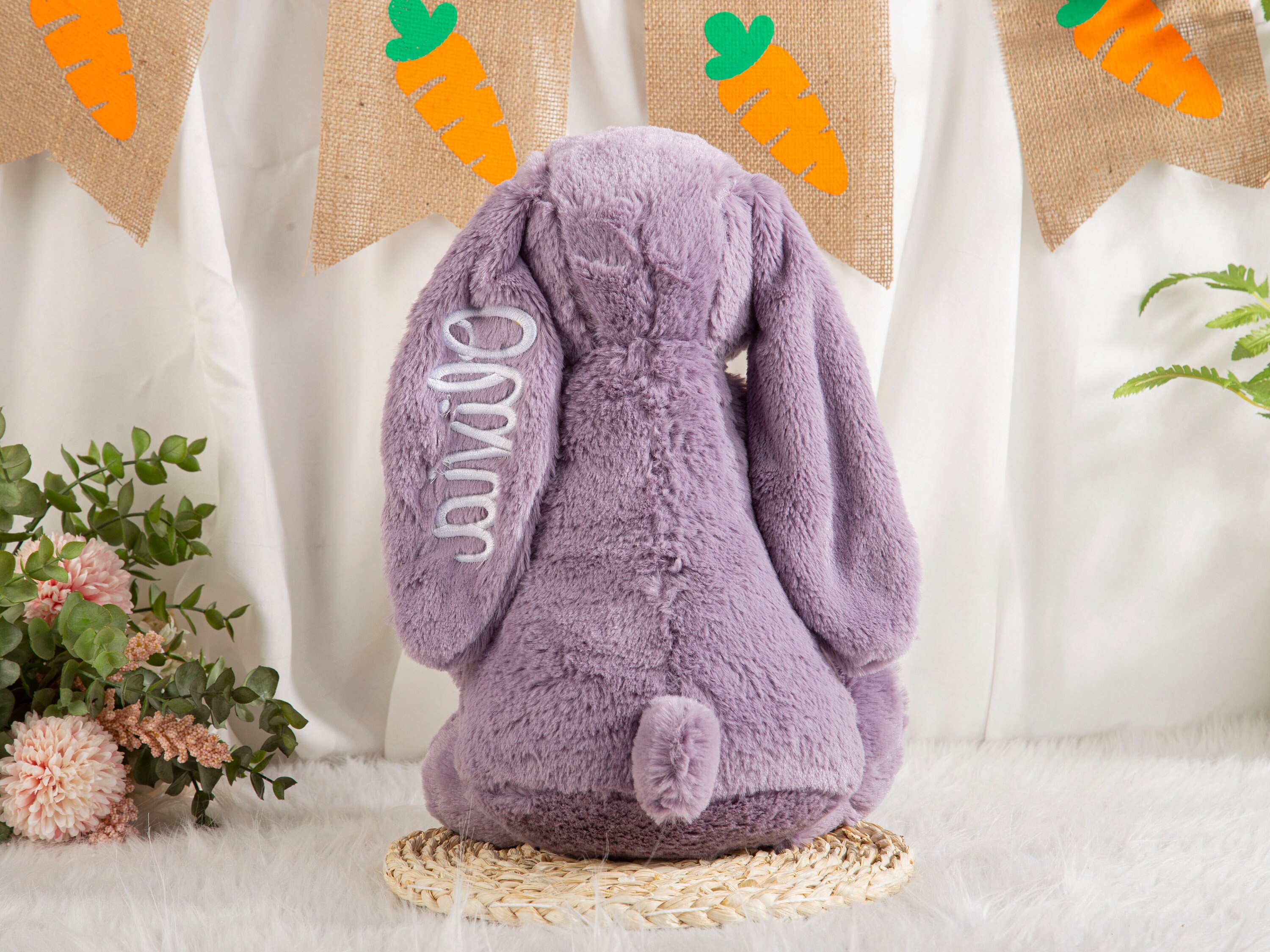 Personalized Bunny Rabbit Plush, Custom Bunny Rabbit Plush, Monogrammed ...