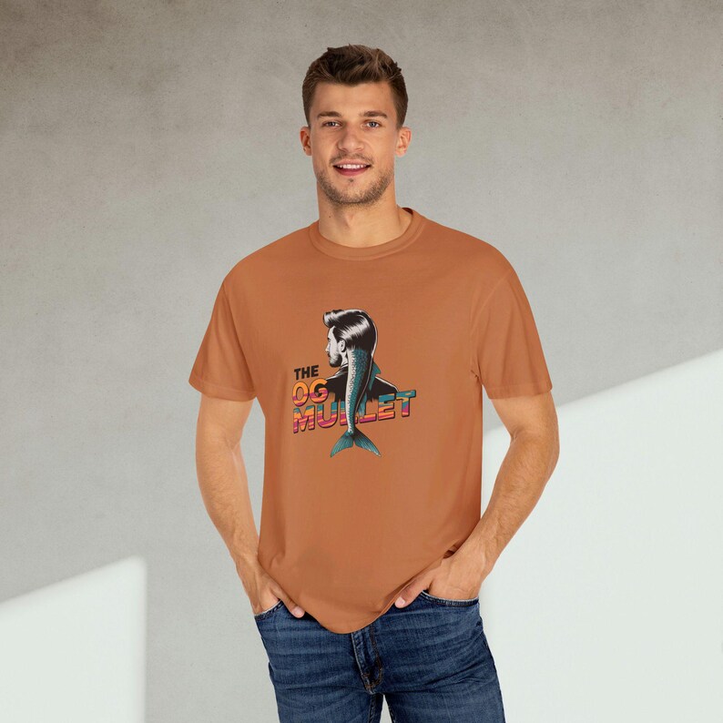 The OG Mullet T-shirt, Funny Mullet Fish Pun Shirt, Humorous 80s Hair ...