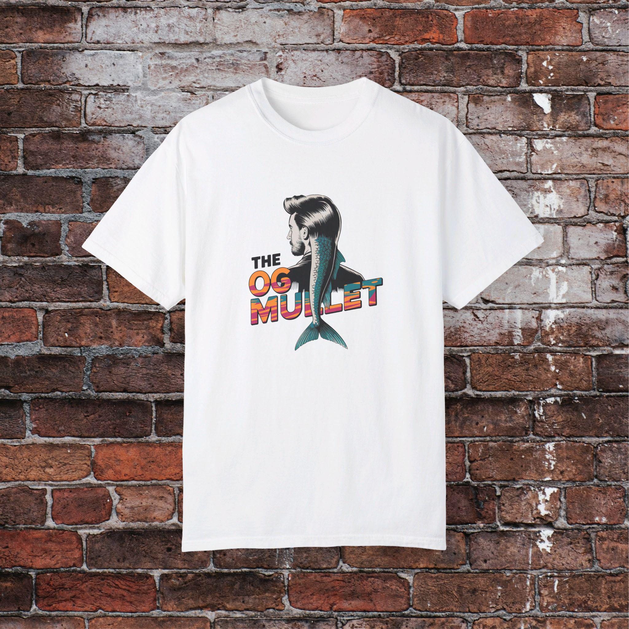 The OG Mullet T-shirt, Funny Mullet Fish Pun Shirt, Humorous 80s Hair ...