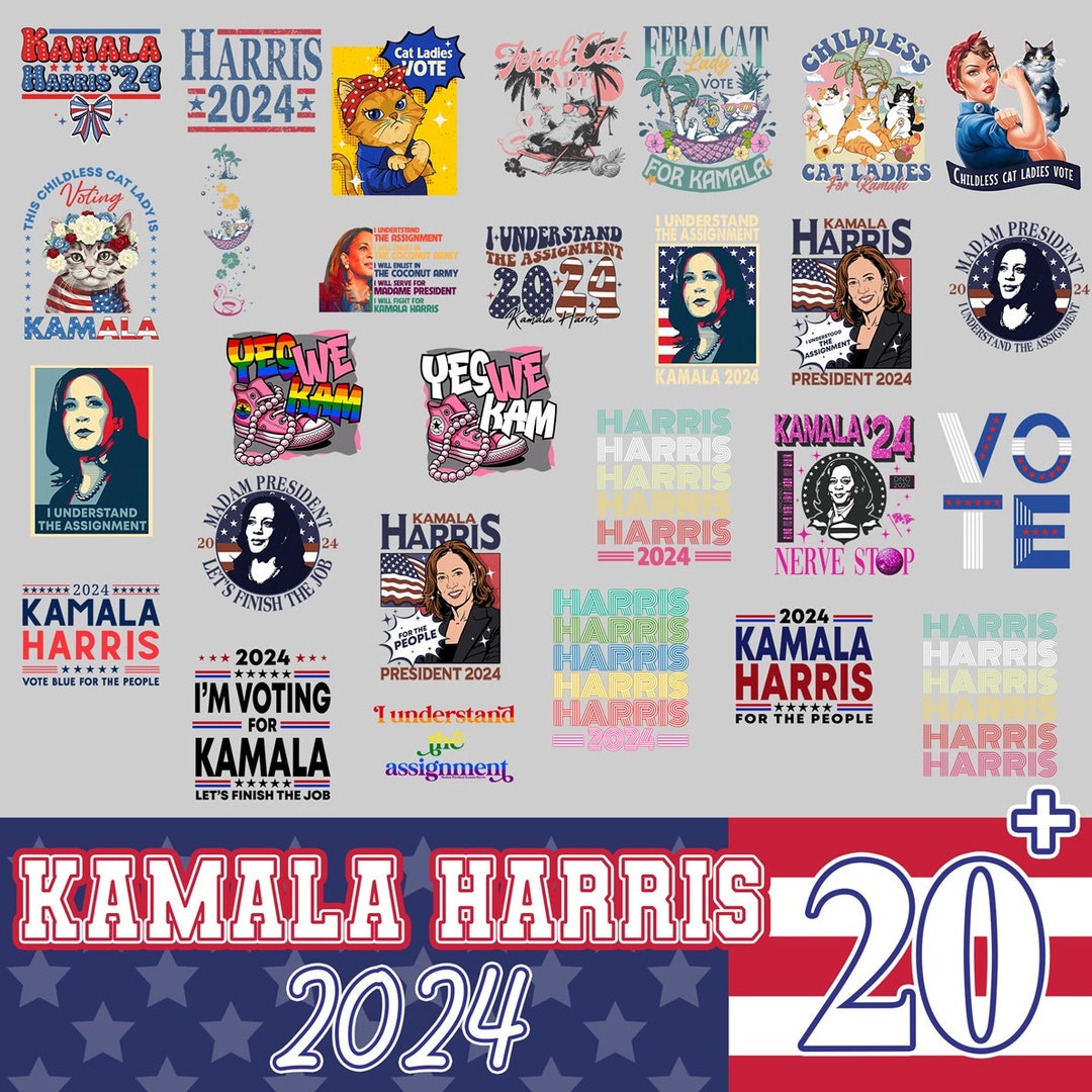 50 Kamala Harris 2024 Bundle, Kamala Png, Kamala Harris Png, Harris for ...
