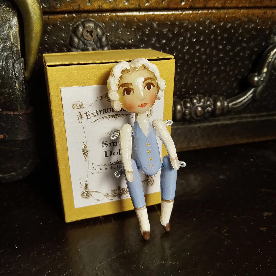 Two Inch Regency Doll 17th Century Gentleman With Ascot, Powdered Wig ...