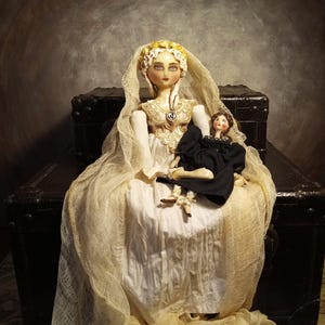 Custom Primitive Regency Style Ghost Doll With Mourning Doll: Memento ...