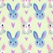 Cute Rabbit, 5 Pics, Pastel, Cartoon, Seamless Pattern, Digital Print ...