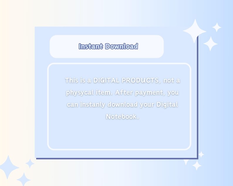 Digital Undated Notebook, Blue & Pink Theme, Cute Digital Notebook ...