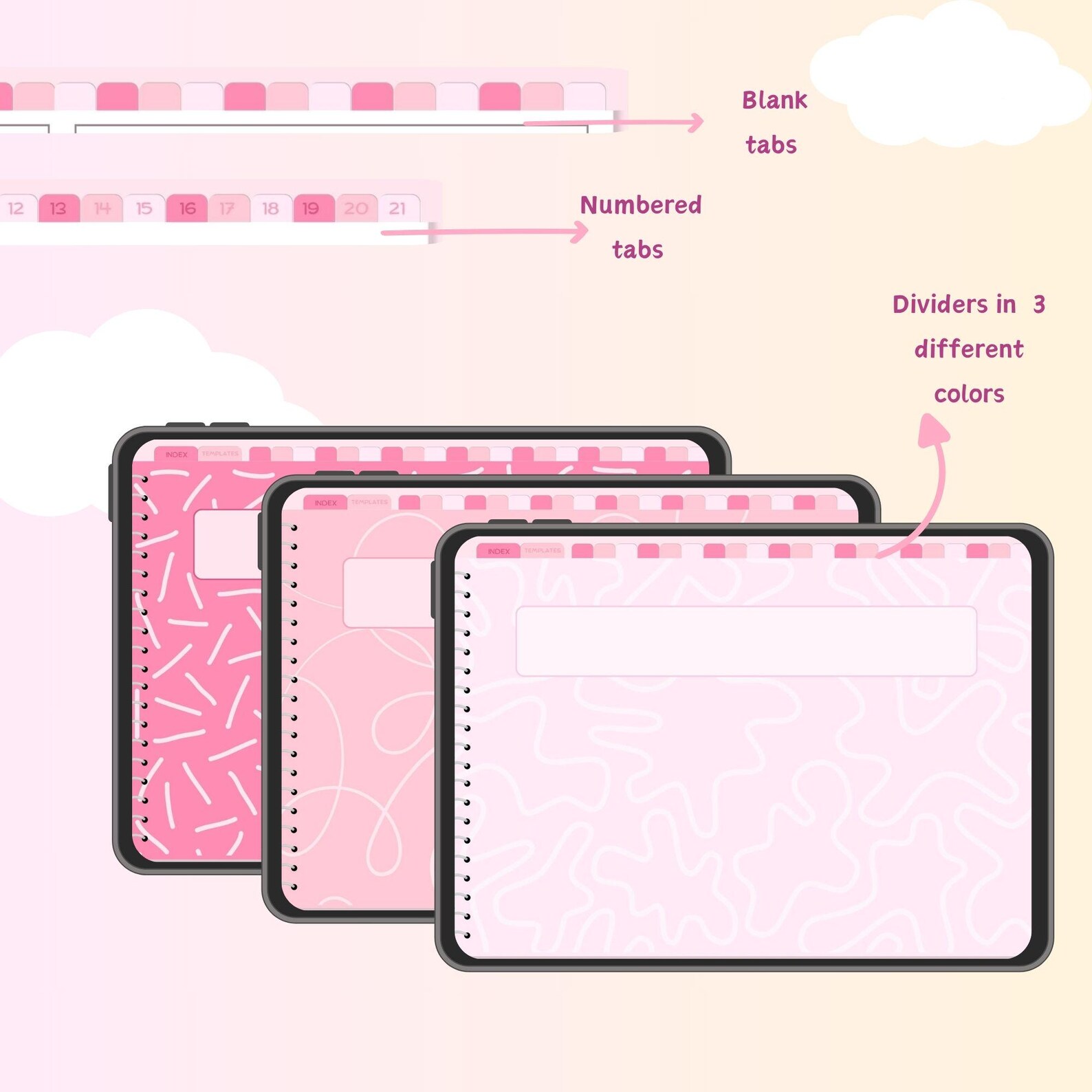 Digital Notebook, Student iPad Notebook, Undated Notebook, Pink Theme ...