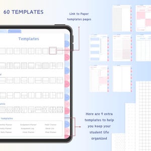 Blue & Pink Digital Student Notebook, Goodnotes Compatible (digital ...