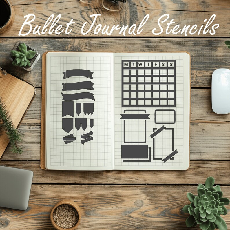 24pcs Bullet Journal Stencils, Notebook Template, Planner Organizer ...